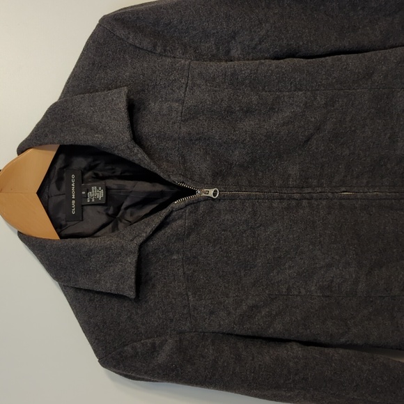 Club Monaco | Jackets & Coats | Club Monaco Gray Wool Jacket Womens 8 ...